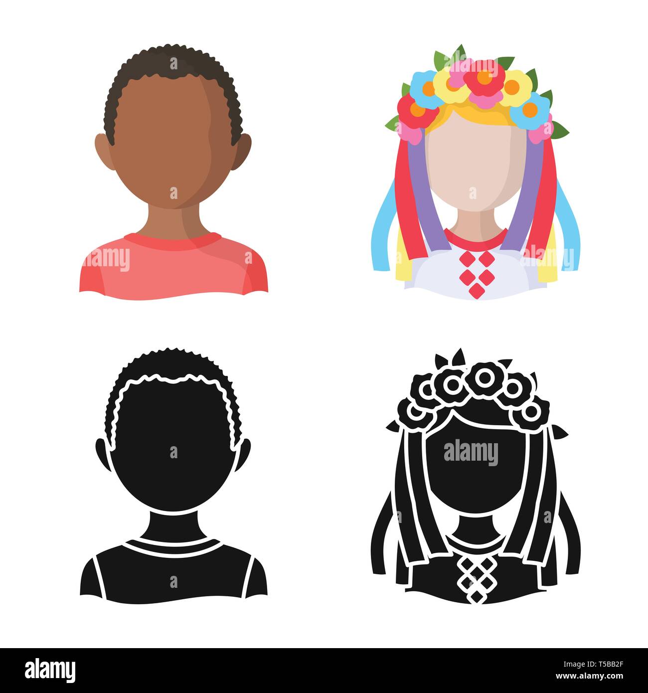 Vector illustration of imitator and resident sign. Collection of ...