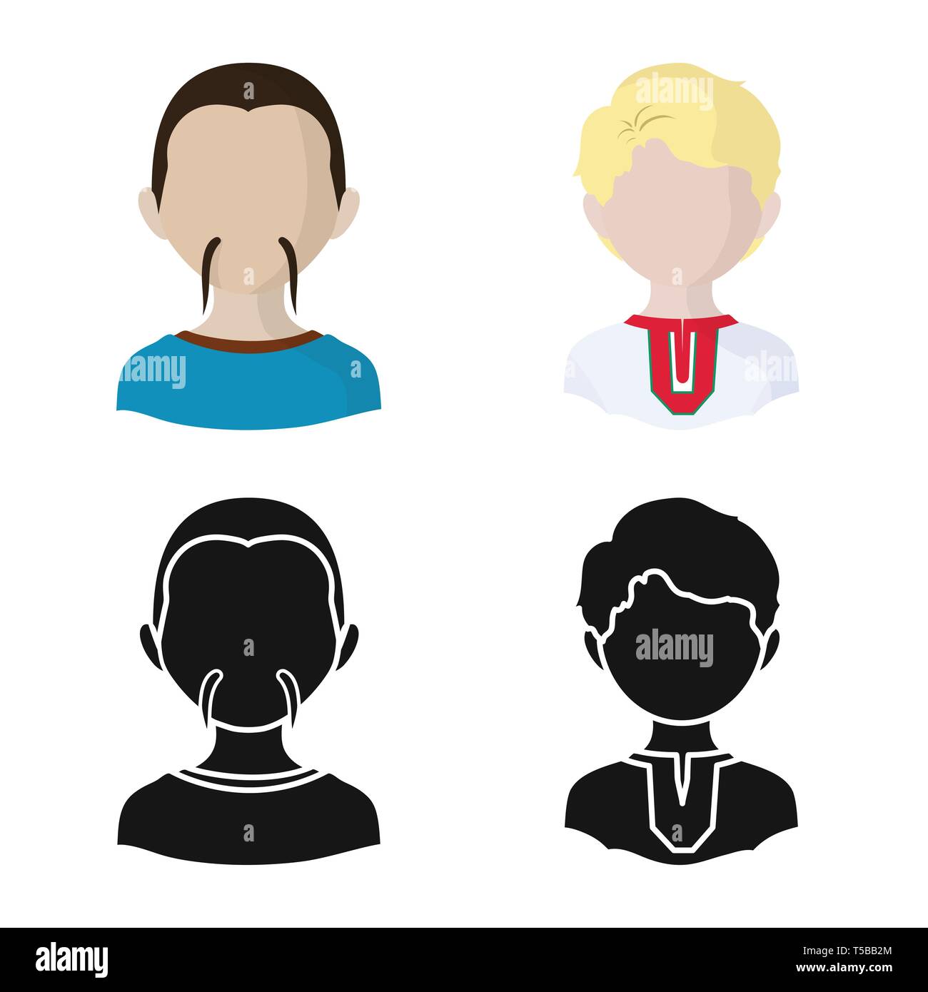 Vector illustration of imitator and resident icon. Set of imitator and ...