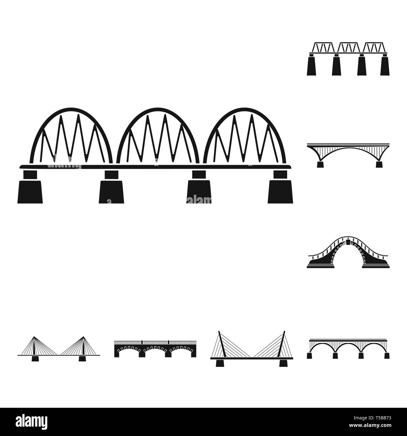 Vector illustration of construct and side symbol. Set of construct and ...