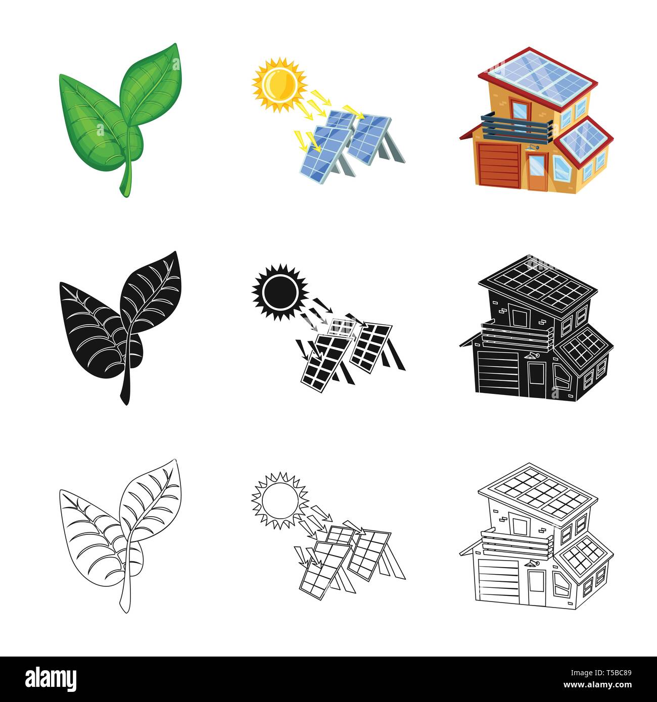 Solar thermal power plants Stock Vector Images - Alamy