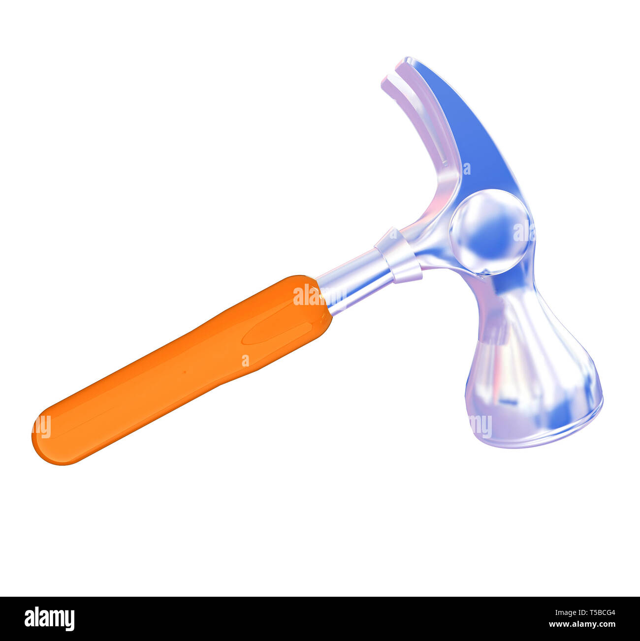 Hammer on white background Stock Photo - Alamy