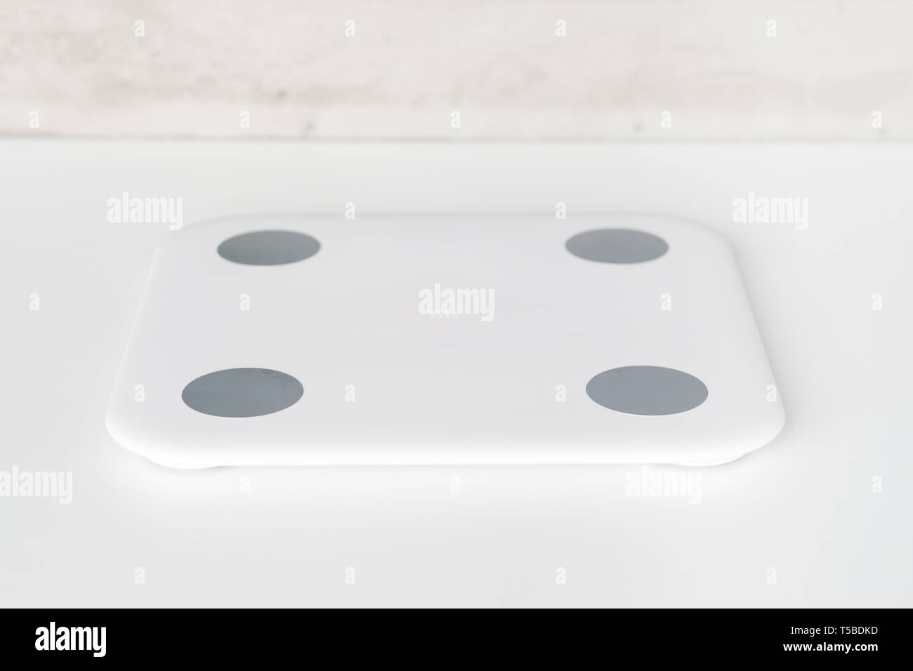 Kitchen scale over white background Stock Photo - Alamy