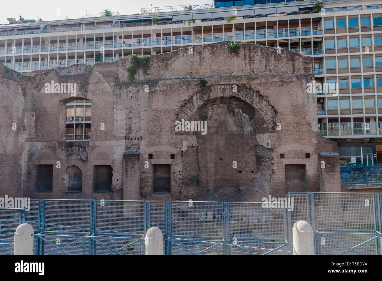 The ancient ruins in the downtown Rome Stock Photo - Alamy
