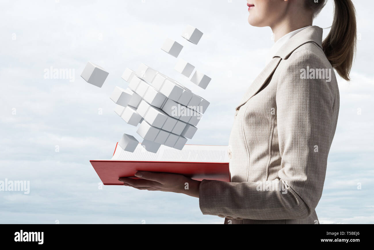 Modern digital services concept with open book Stock Photo - Alamy