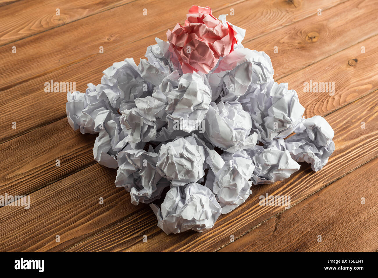 Concept of creativity and inspiration presented by many white ...