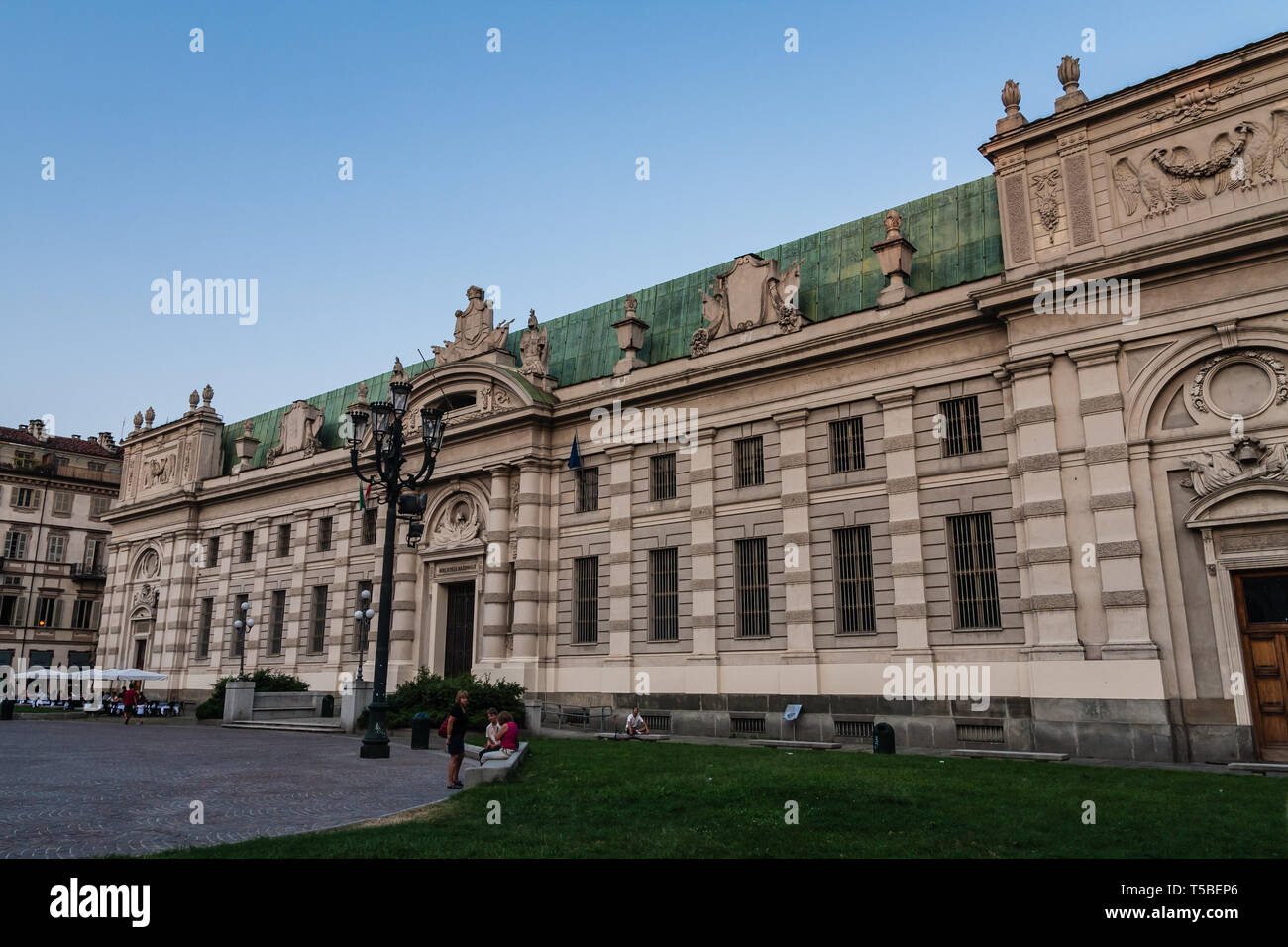 The Turin National University Library building on the Carlo Alberto ...