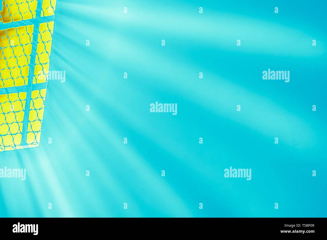 Mystical light. Bright blue light rays through the window Stock Photo ...