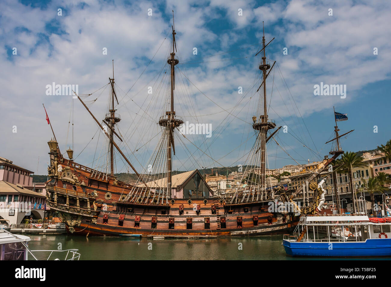 Old galleon neptune genoa hi-res stock photography and images - Alamy