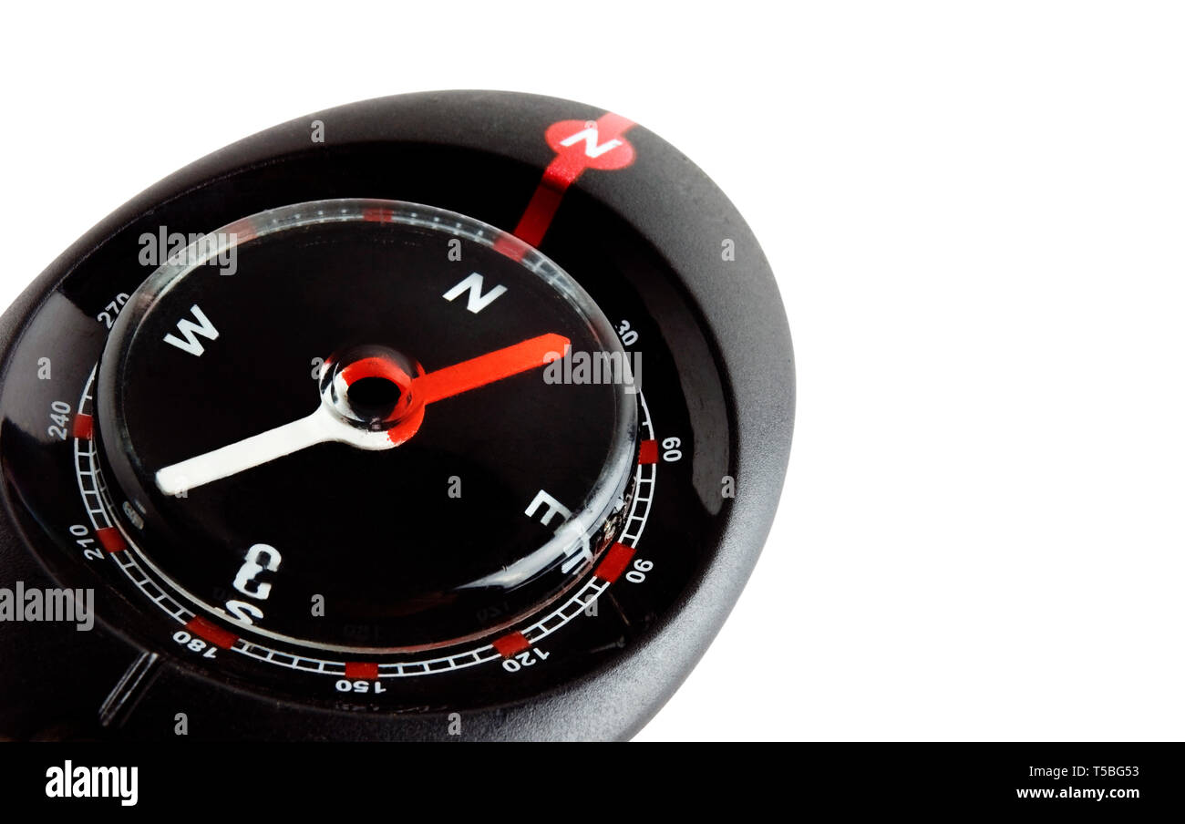Compass isolated on white background with sample text. Clipping path ...