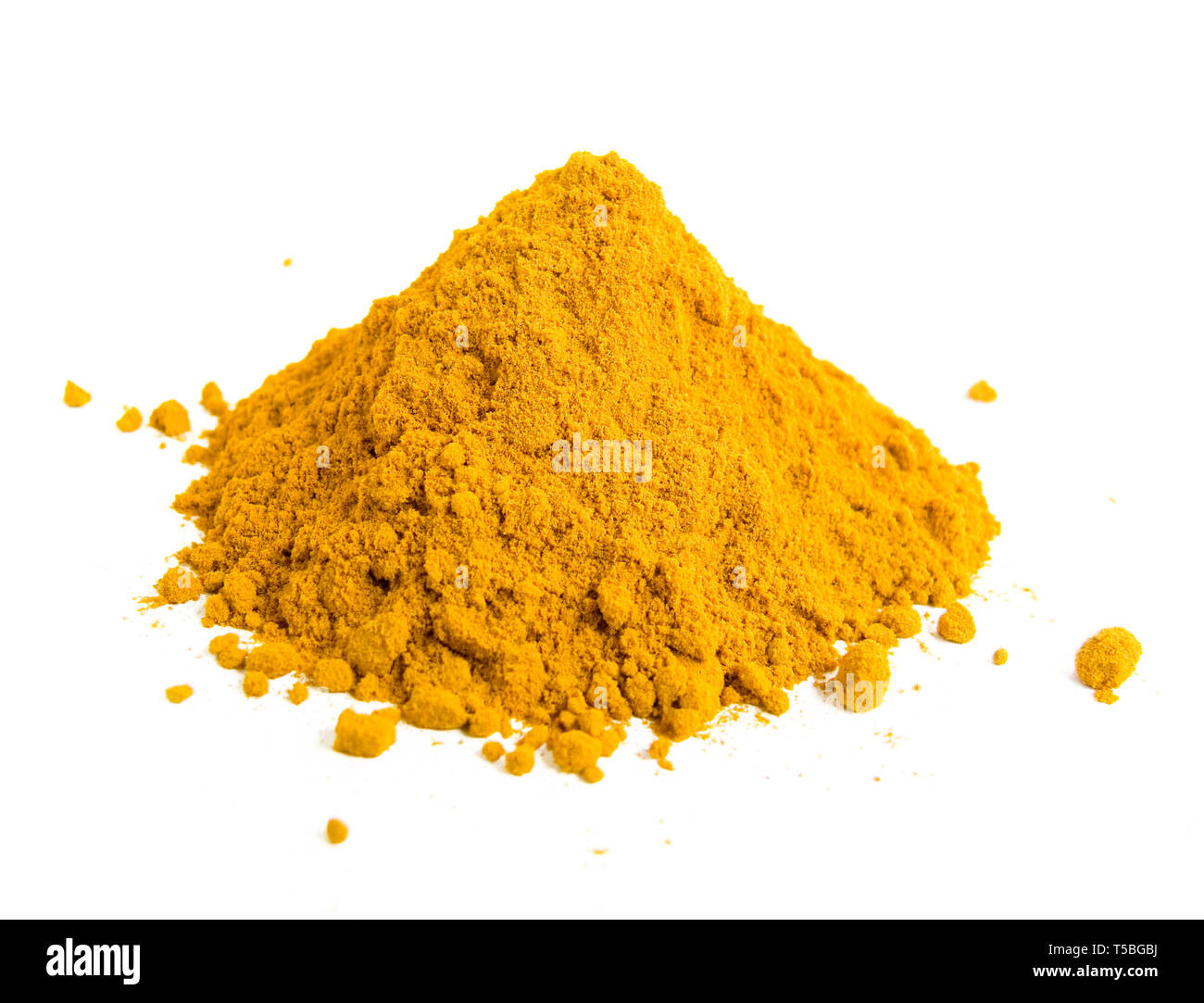 Yellow spice isolated on white background Stock Photo - Alamy
