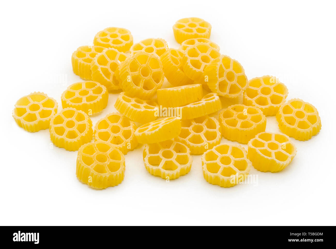 Fiori pasta isolated on white background Stock Photo - Alamy