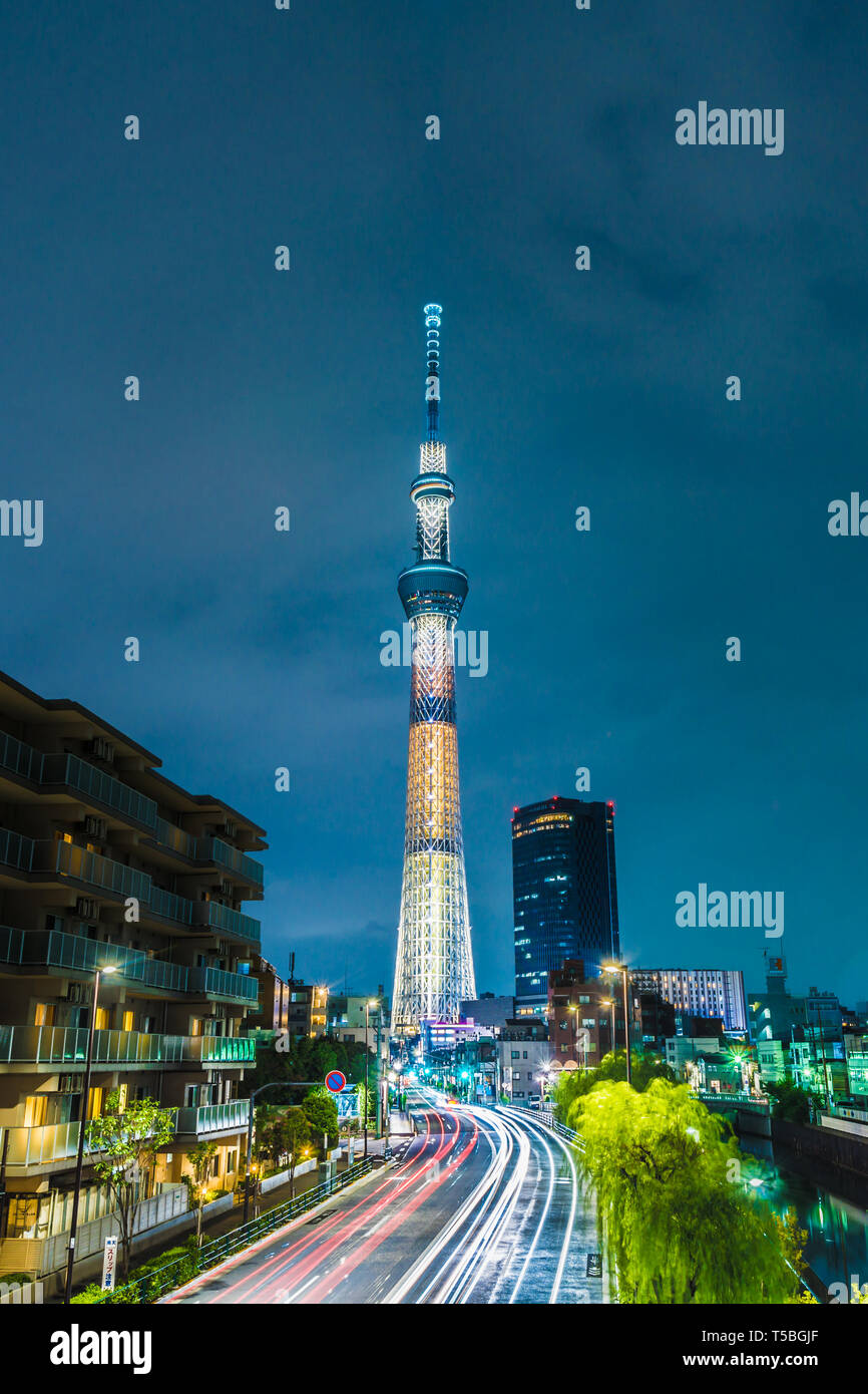 The Tokyo Skytree id the highest free-standing structure in Japan Stock ...