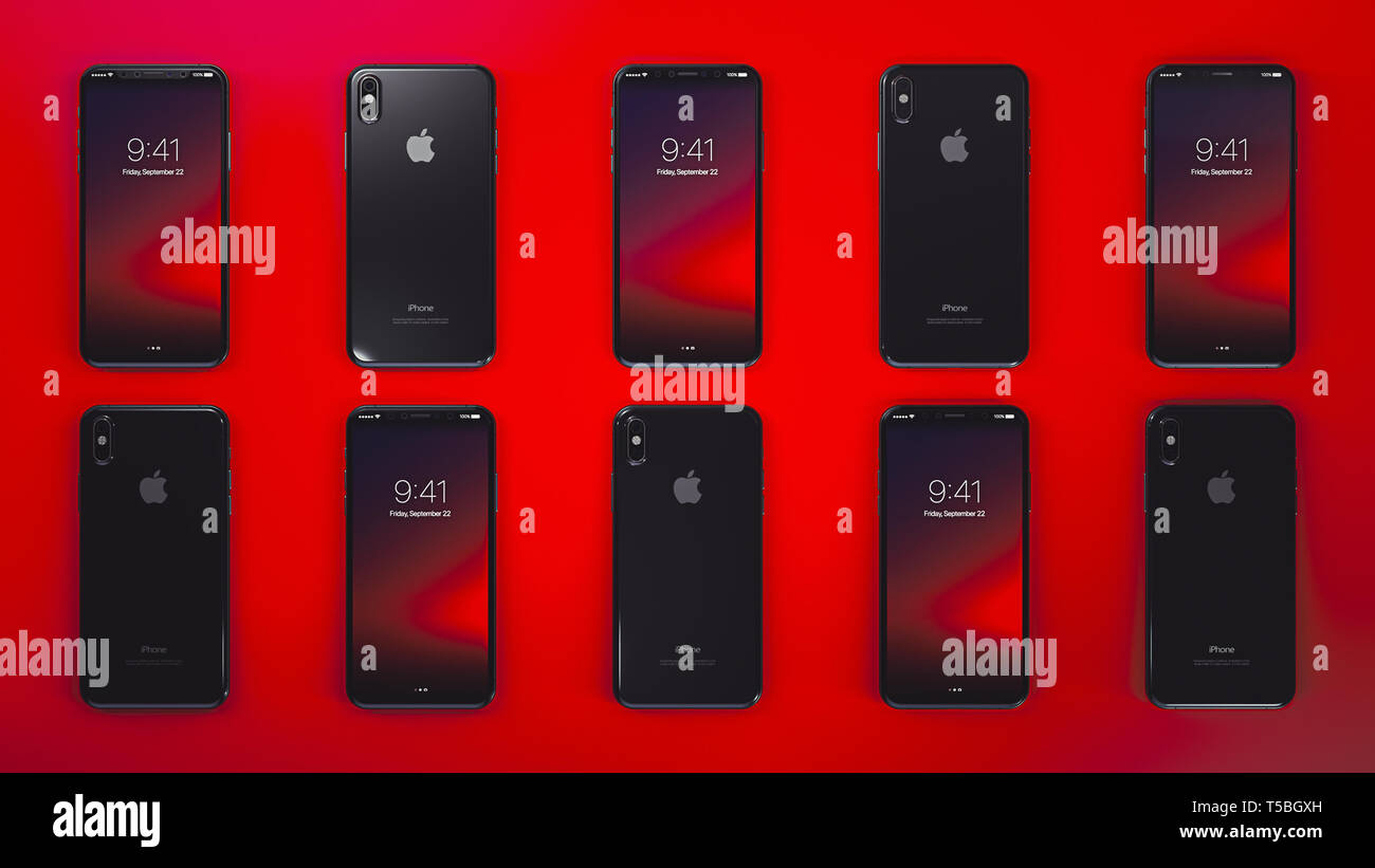 New Iphone X 3d Render Editorial Illustrations Stock Photo - Alamy