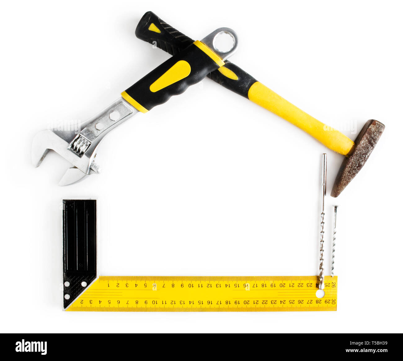 Carpentry construction hardware tools collage Cut Out Stock Images ...