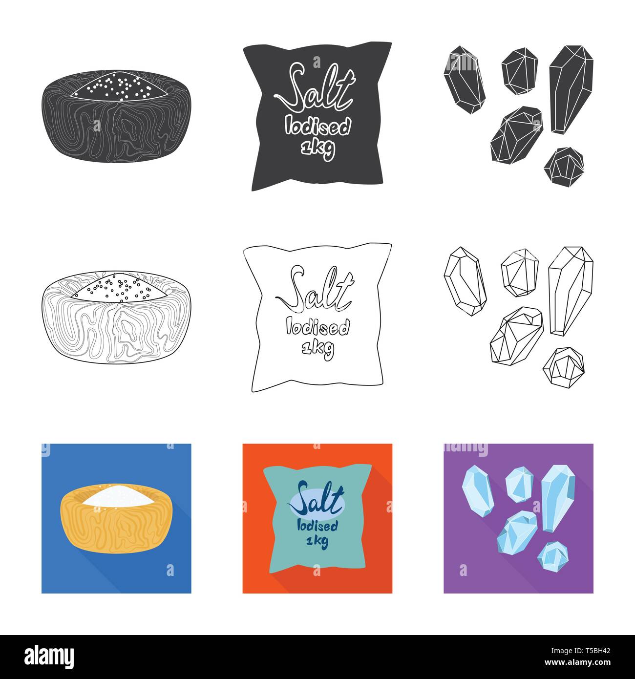 Sprinkle salt plate Stock Vector Images - Alamy