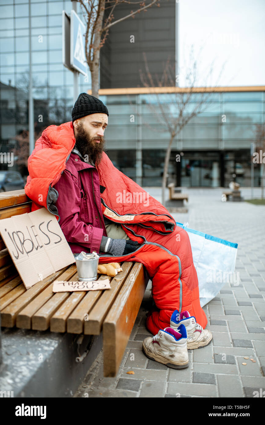 City worker begging homeless hi-res stock photography and images - Alamy