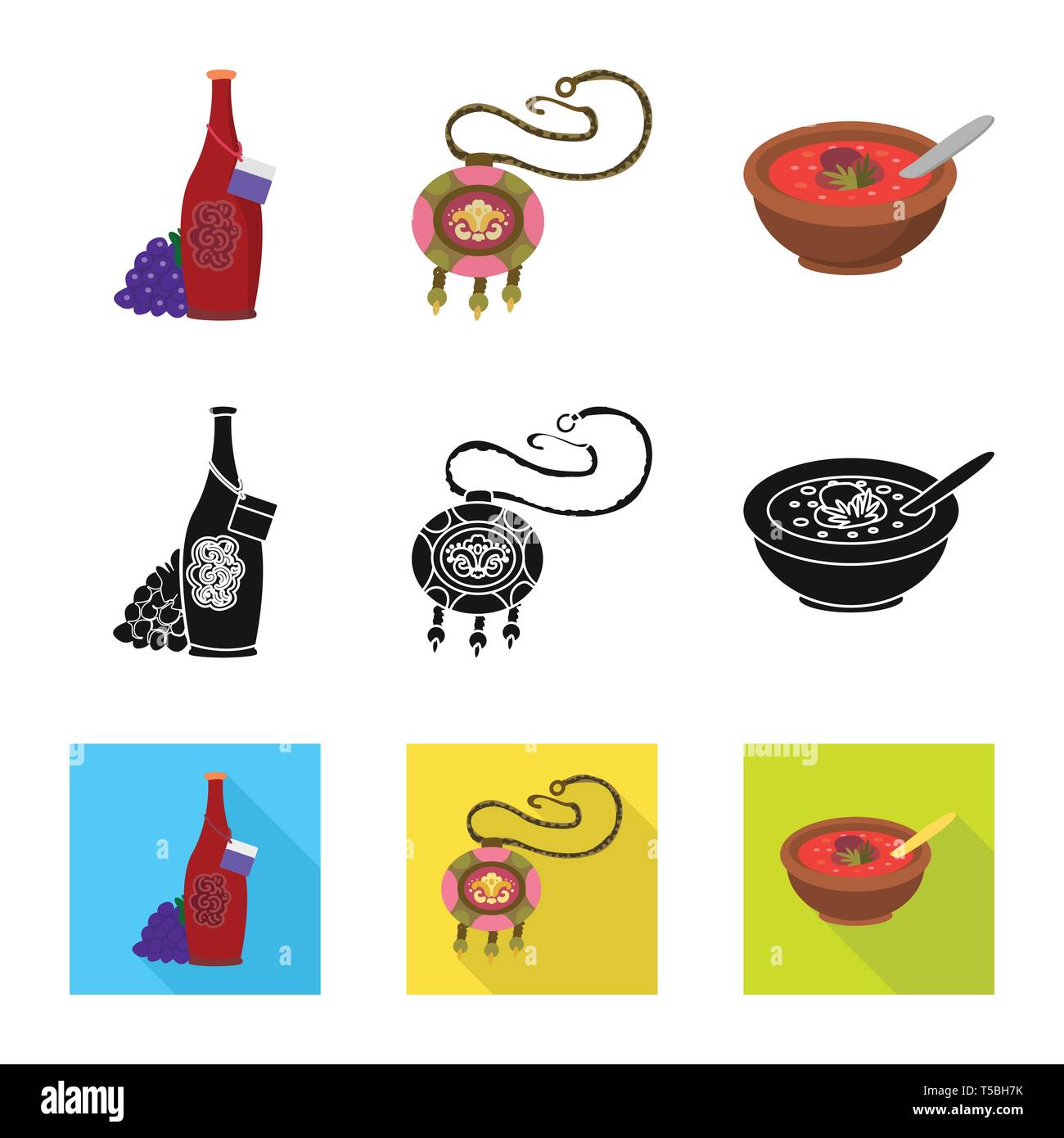 Vector illustration of culture and sightseeing sign. Set of culture and ...