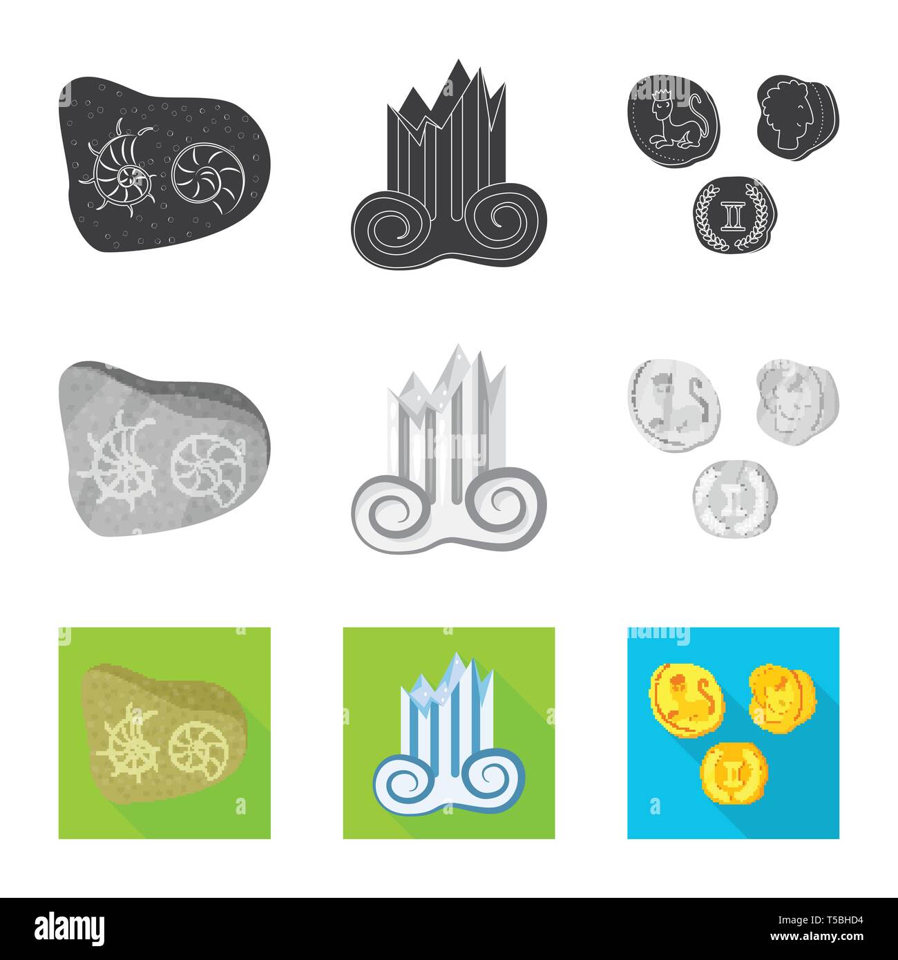 Vector design of story and items symbol. Collection of story and ...