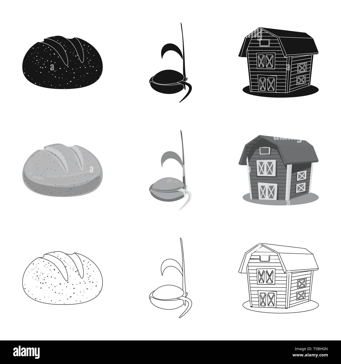 Vector design of agriculture and farming symbol. Set of agriculture and ...