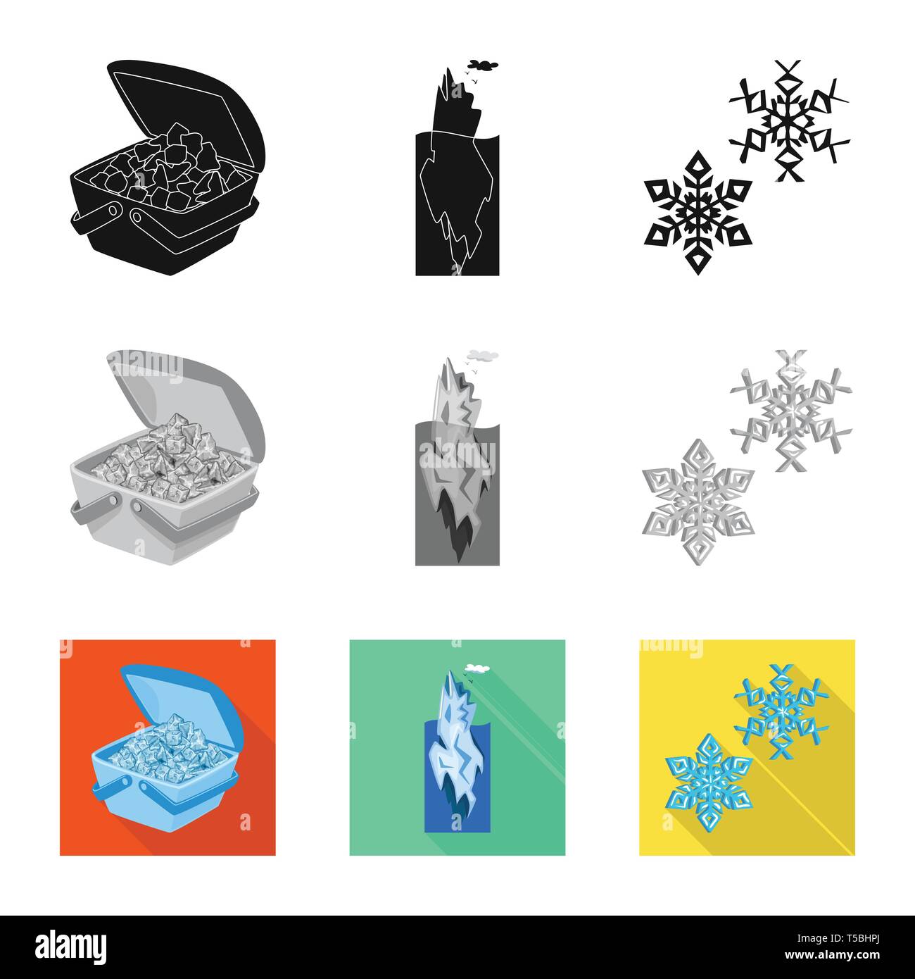 Vector design of texture and frozen sign. Set of texture and ...