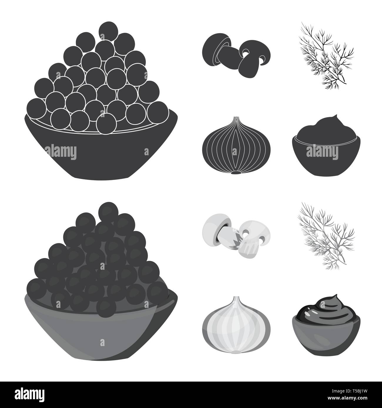 Vector design of taste and product logo. Collection of taste and ...