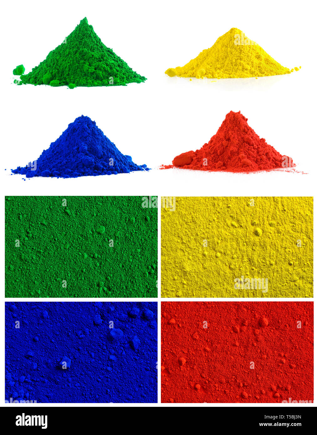 Big collection of colorful powder - yellow, red, green, blue Stock ...