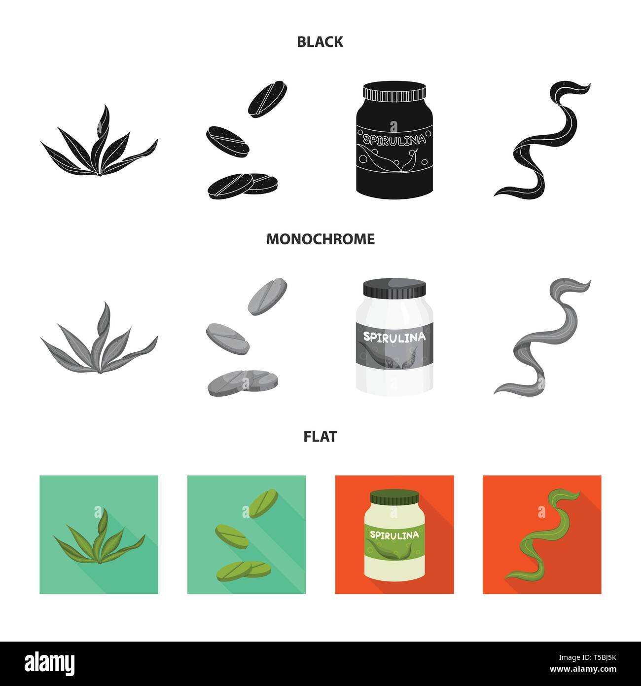 Vector illustration of protein and sea sign. Collection of protein and ...