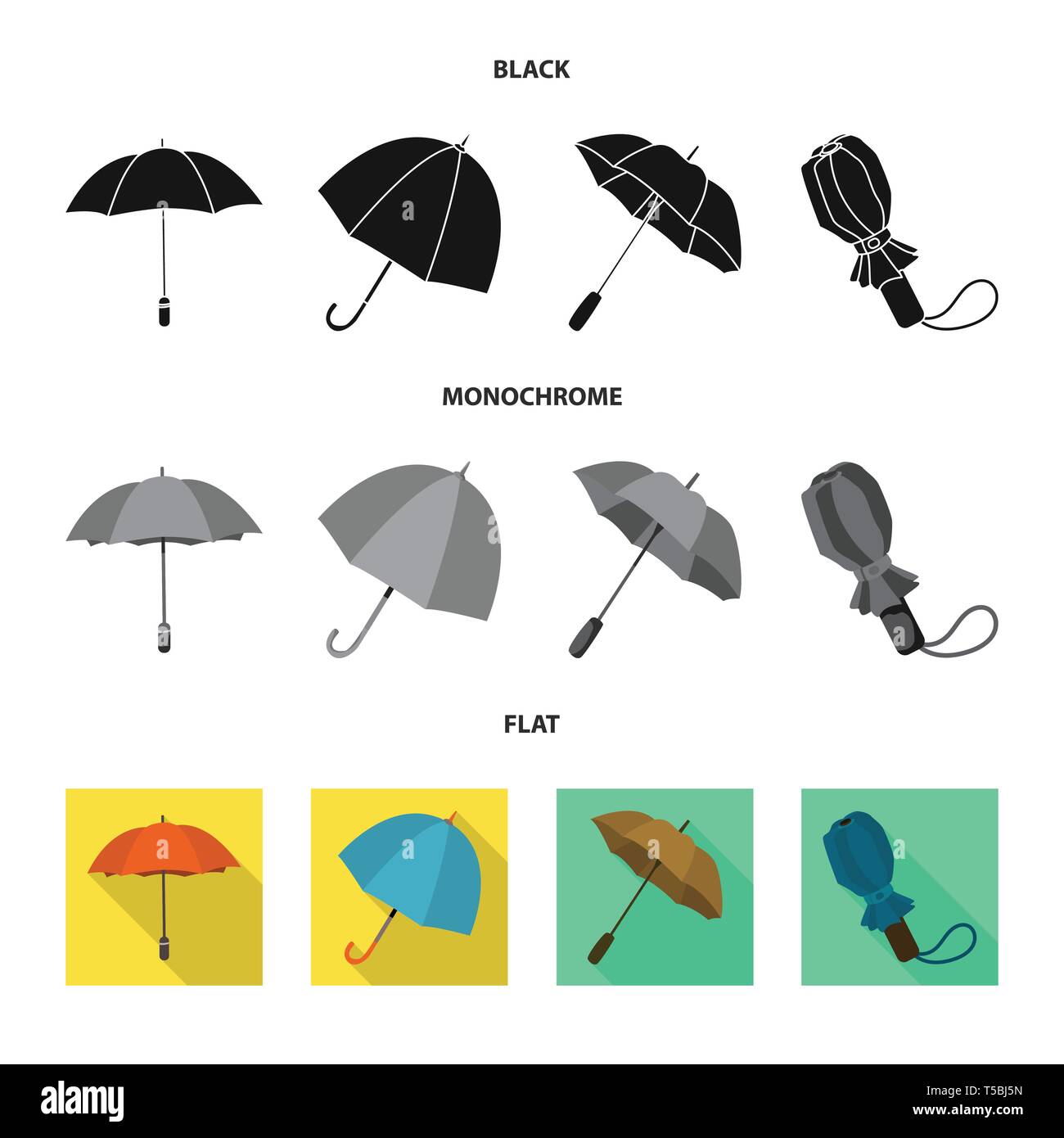 Vector illustration of protection and closed logo. Set of protection ...