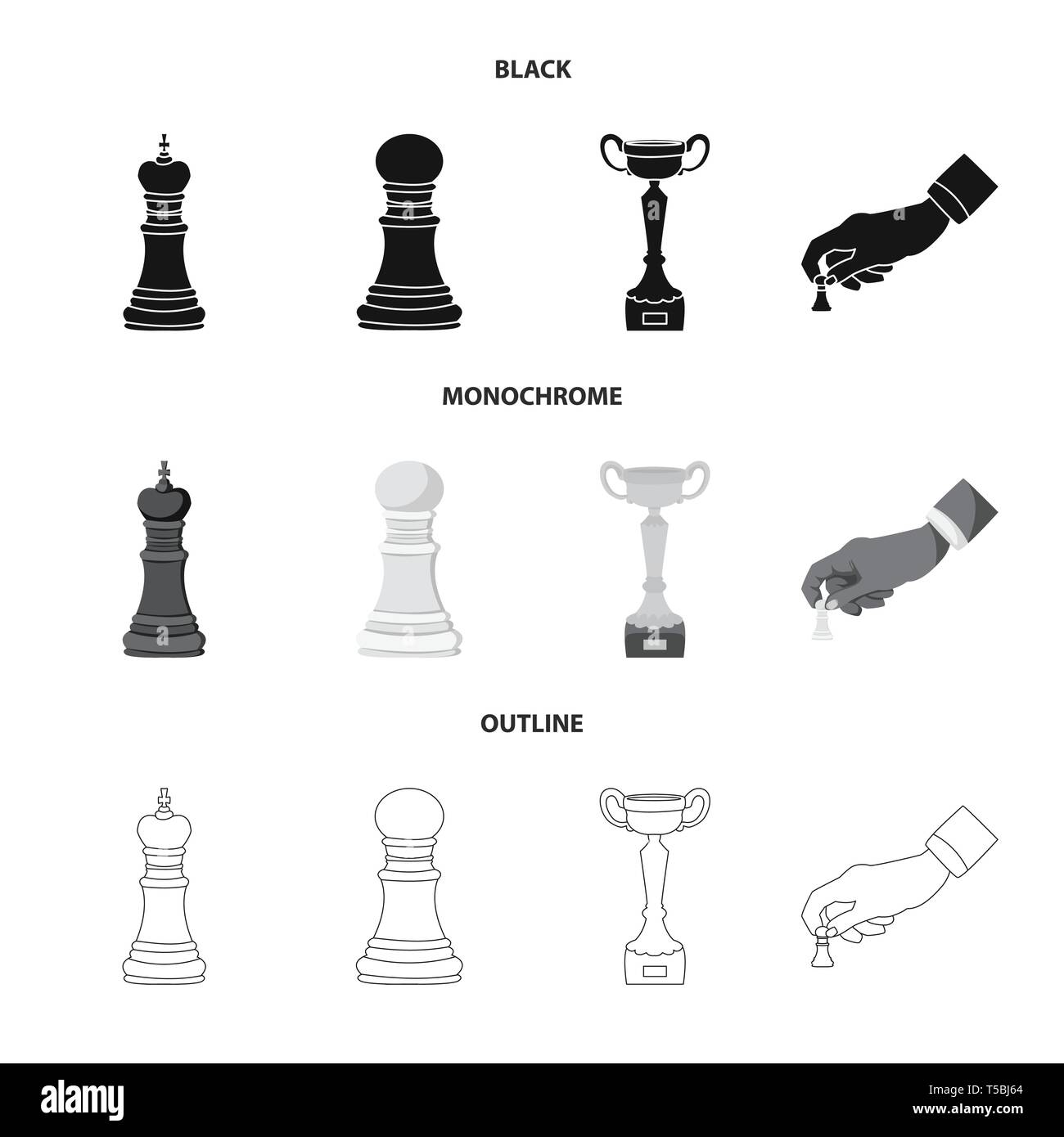 Vector design of checkmate and thin logo. Collection of checkmate and ...