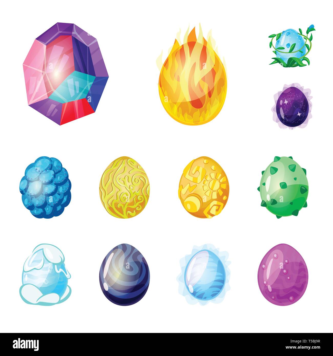 Isolated object of dinosaur and magic logo. Set of dinosaur and fantasy ...