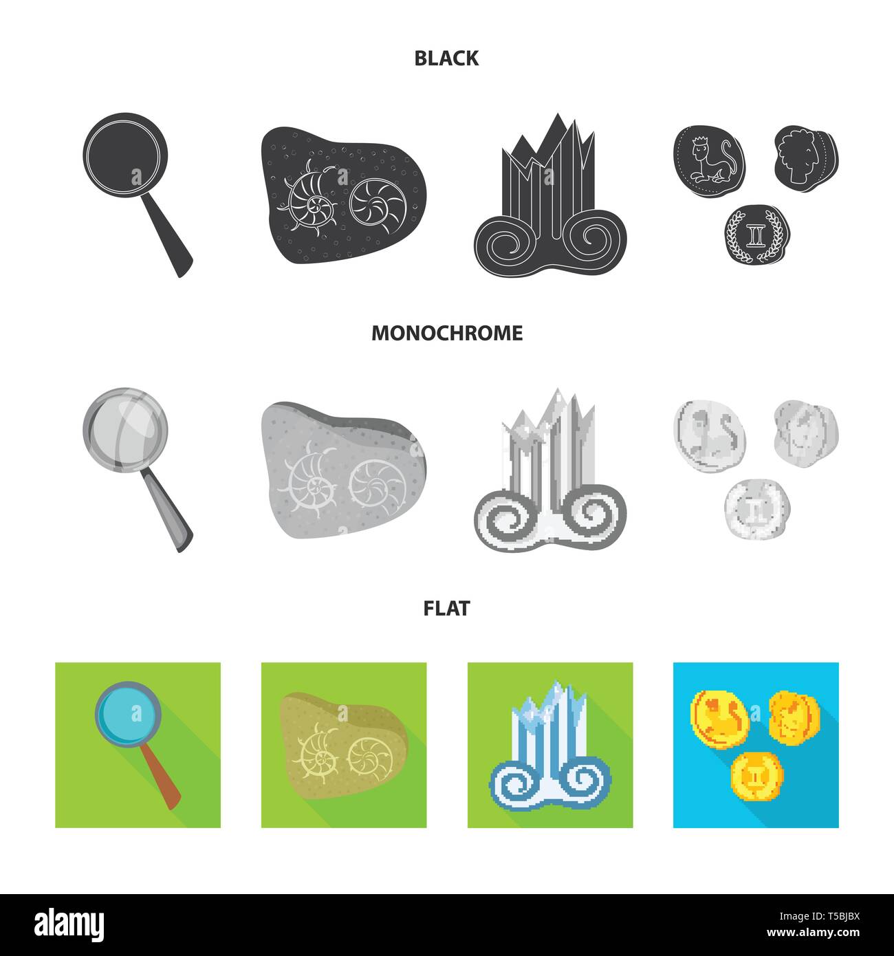 Vector design of story and items icon. Set of story and attributes ...