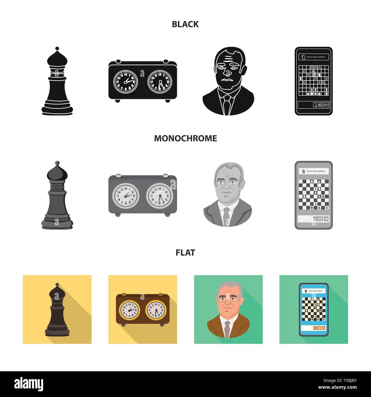 Vector design of checkmate and thin symbol. Set of checkmate and target ...