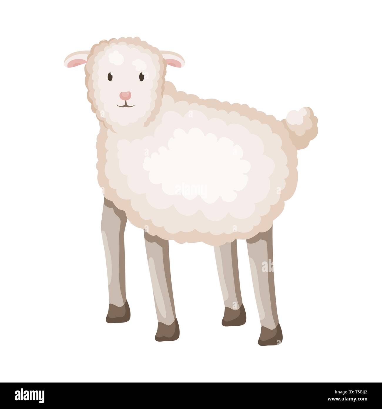 Vector illustration of sheep and anima icon. Set of sheep and lamb ...