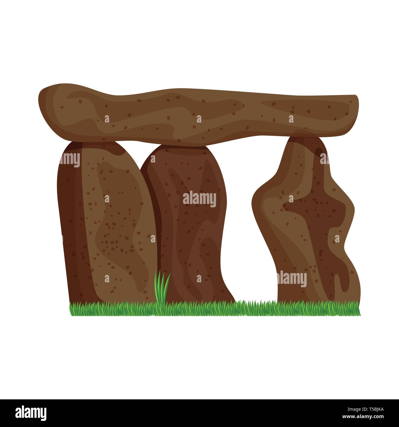 Vector illustration of stone and monolith sign. Collection of stone and ...