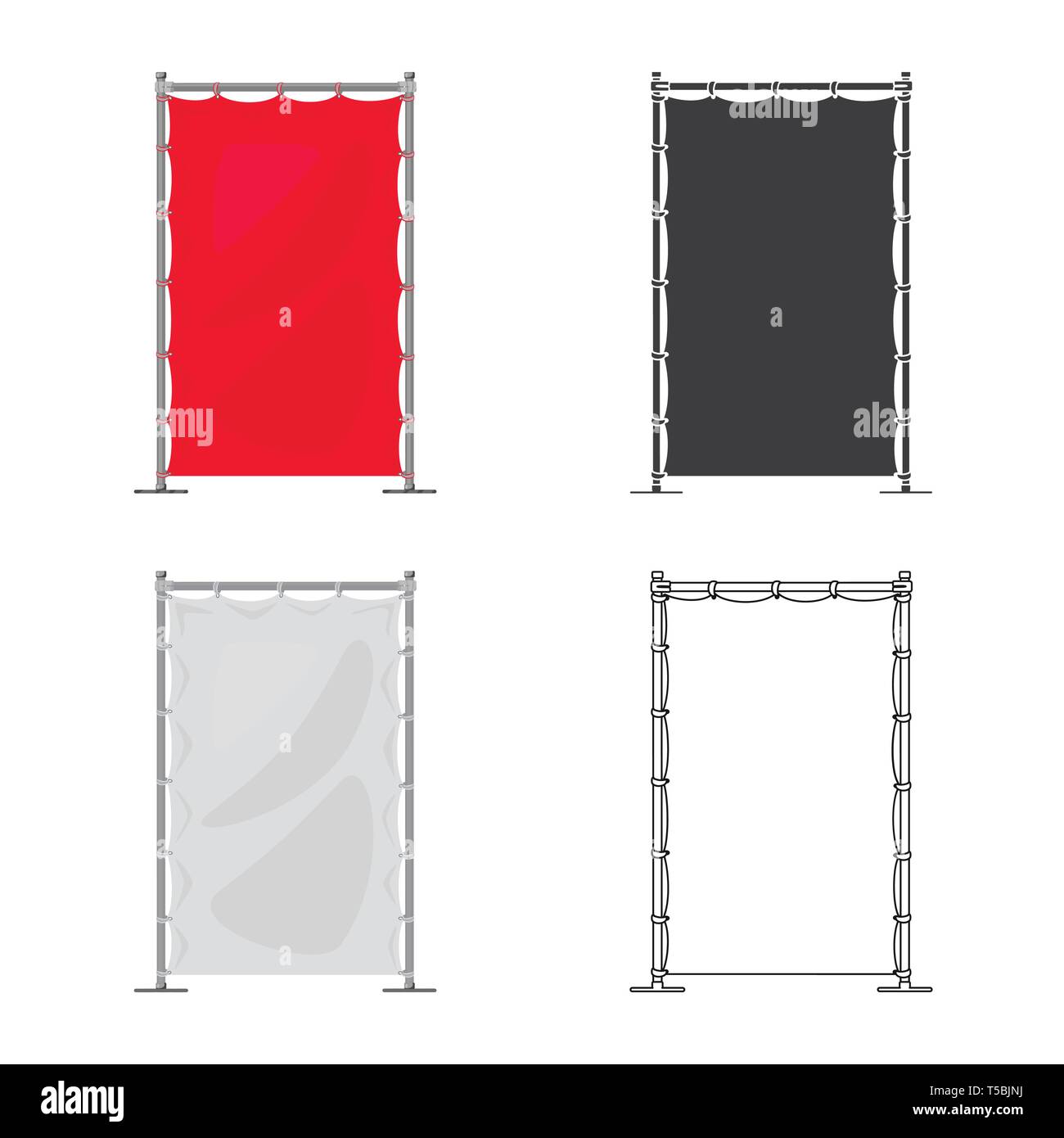 Vector design of banner and screen symbol. Collection of banner and ...