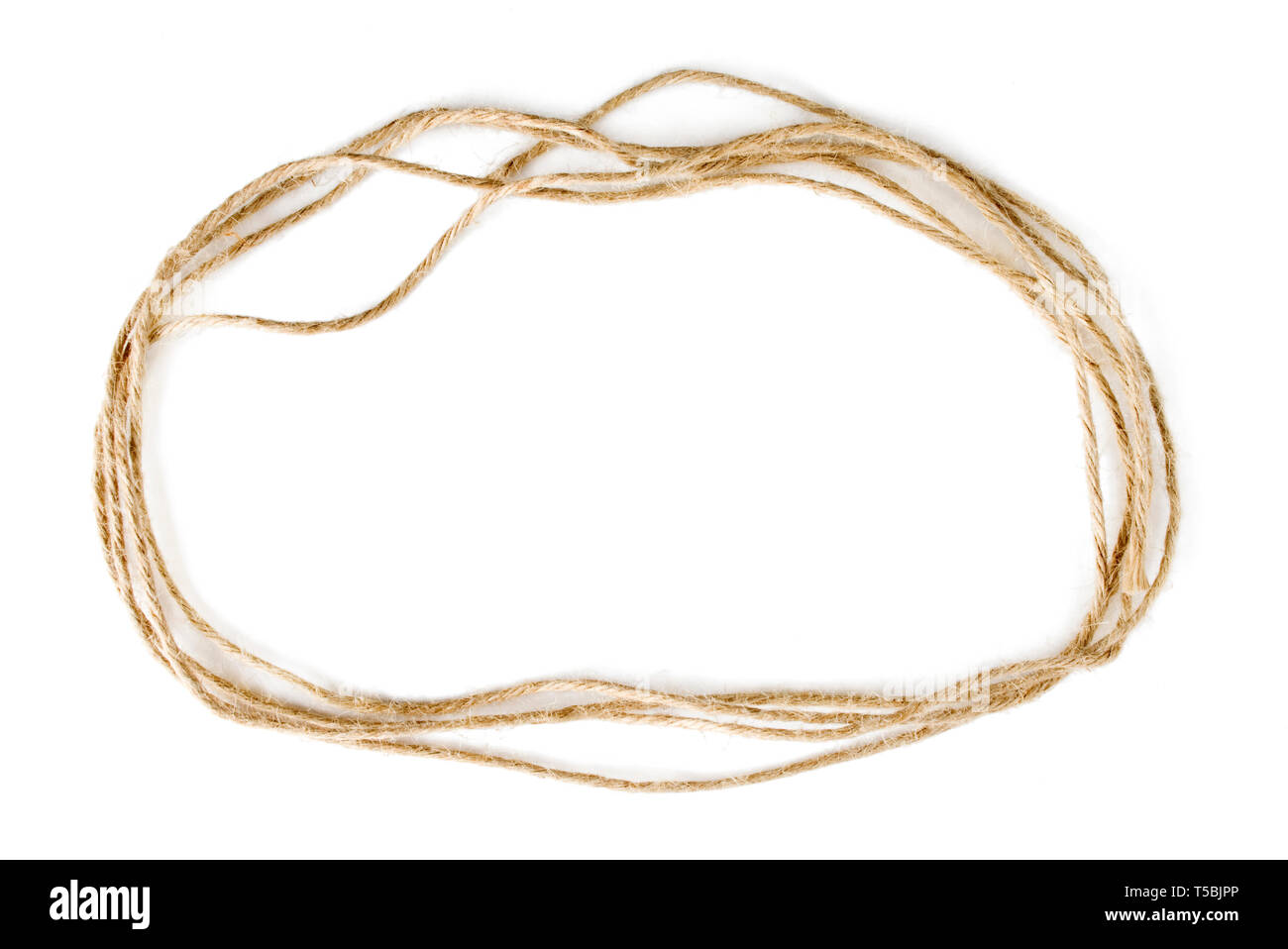 Rope frame isolated on white background Stock Photo - Alamy