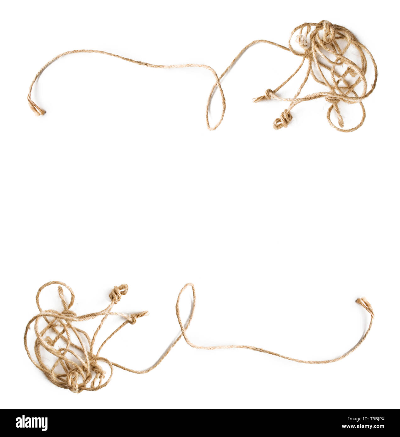 Entangled rope frame with copy space Stock Photo - Alamy