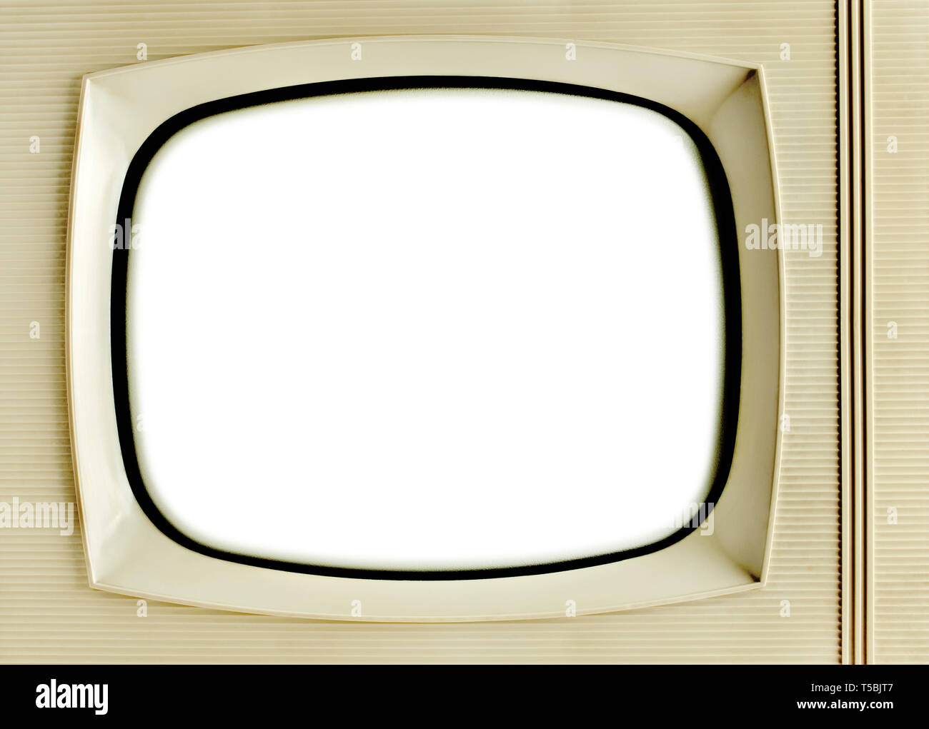 Old vintage television with blank screen - grunge background Stock ...