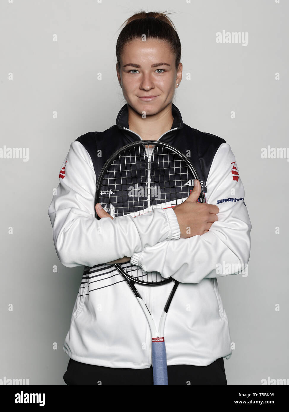 Czech tennis player Karolina Muchova poses for the photographer prior ...