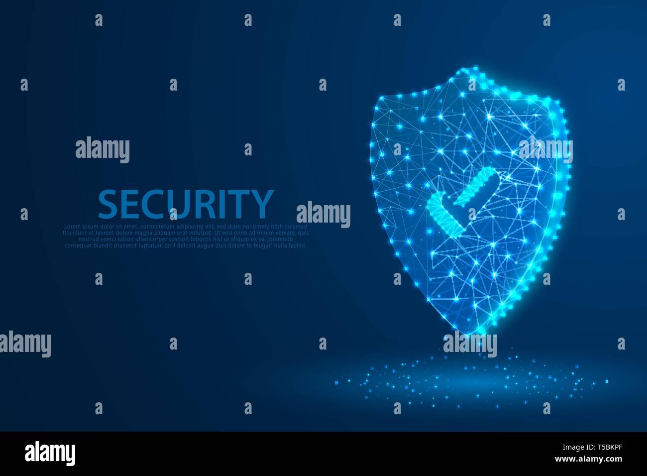 Technology security icon with blue background, A approved icon composed ...
