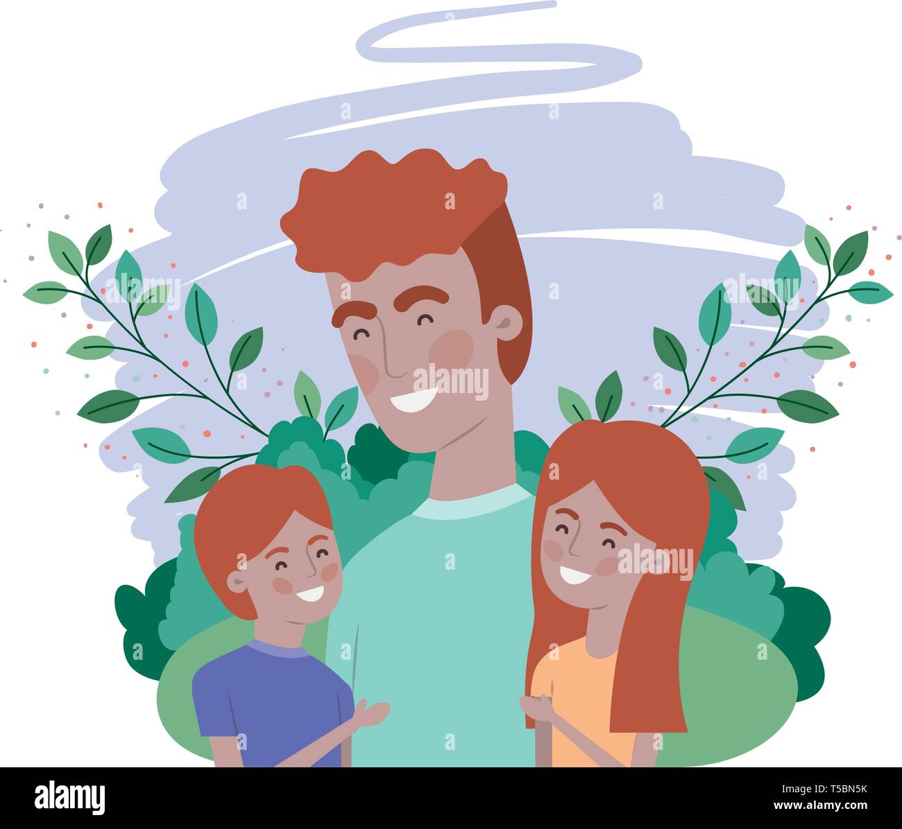 father with children avatar character Stock Vector Image & Art - Alamy