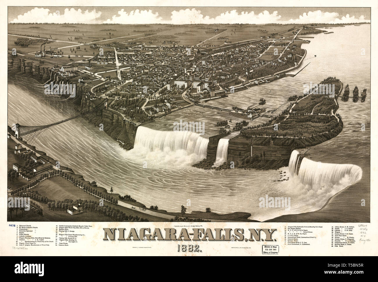 Map of niagara hi-res stock photography and images - Alamy