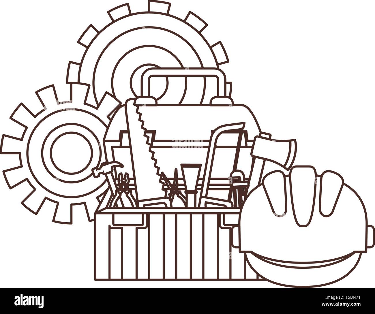 construction tool box isolated icon Stock Vector Image & Art - Alamy