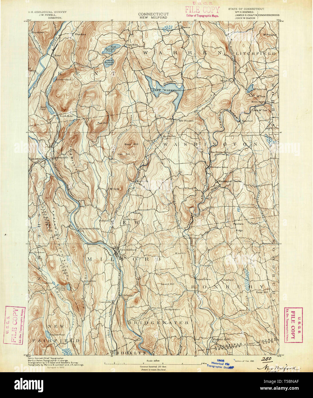 Map of new milford hi-res stock photography and images - Alamy