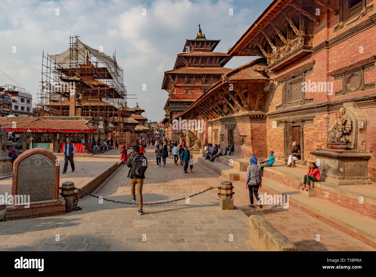 LALITPUR, PATAN, NEPAL - APRIL 3, 2019: The entrance of the Durbar ...