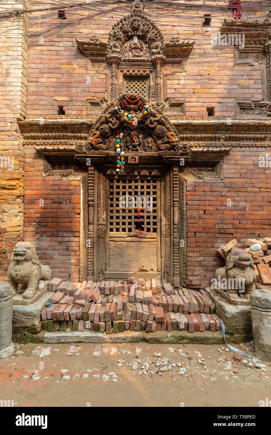 Newari style door hi-res stock photography and images - Alamy