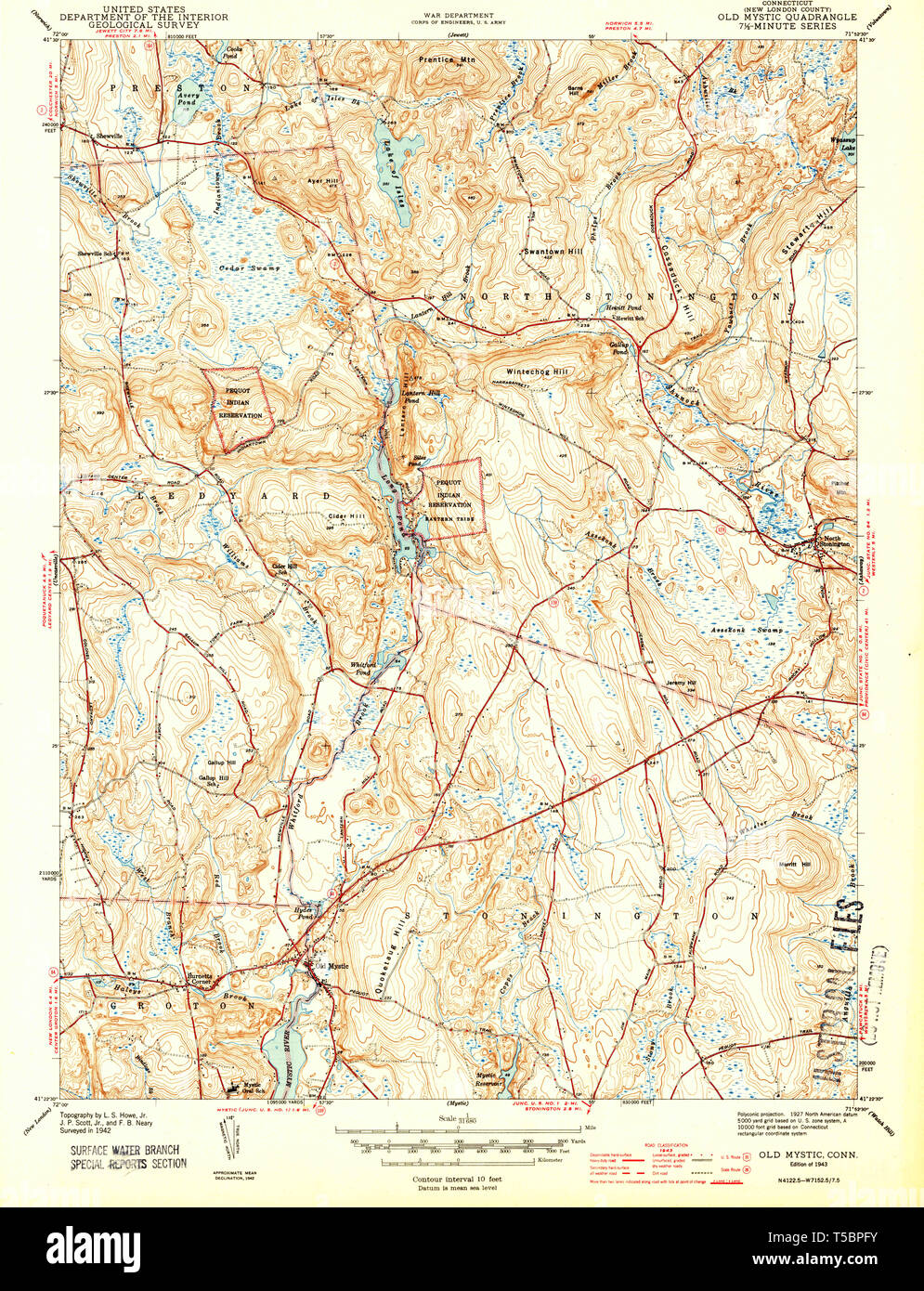 Old map of mystic hi-res stock photography and images - Alamy