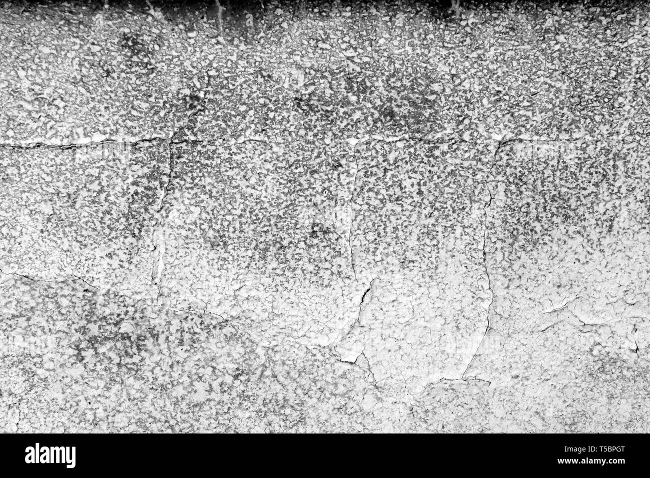 Old painted wall background texture close up. Black and white Stock ...