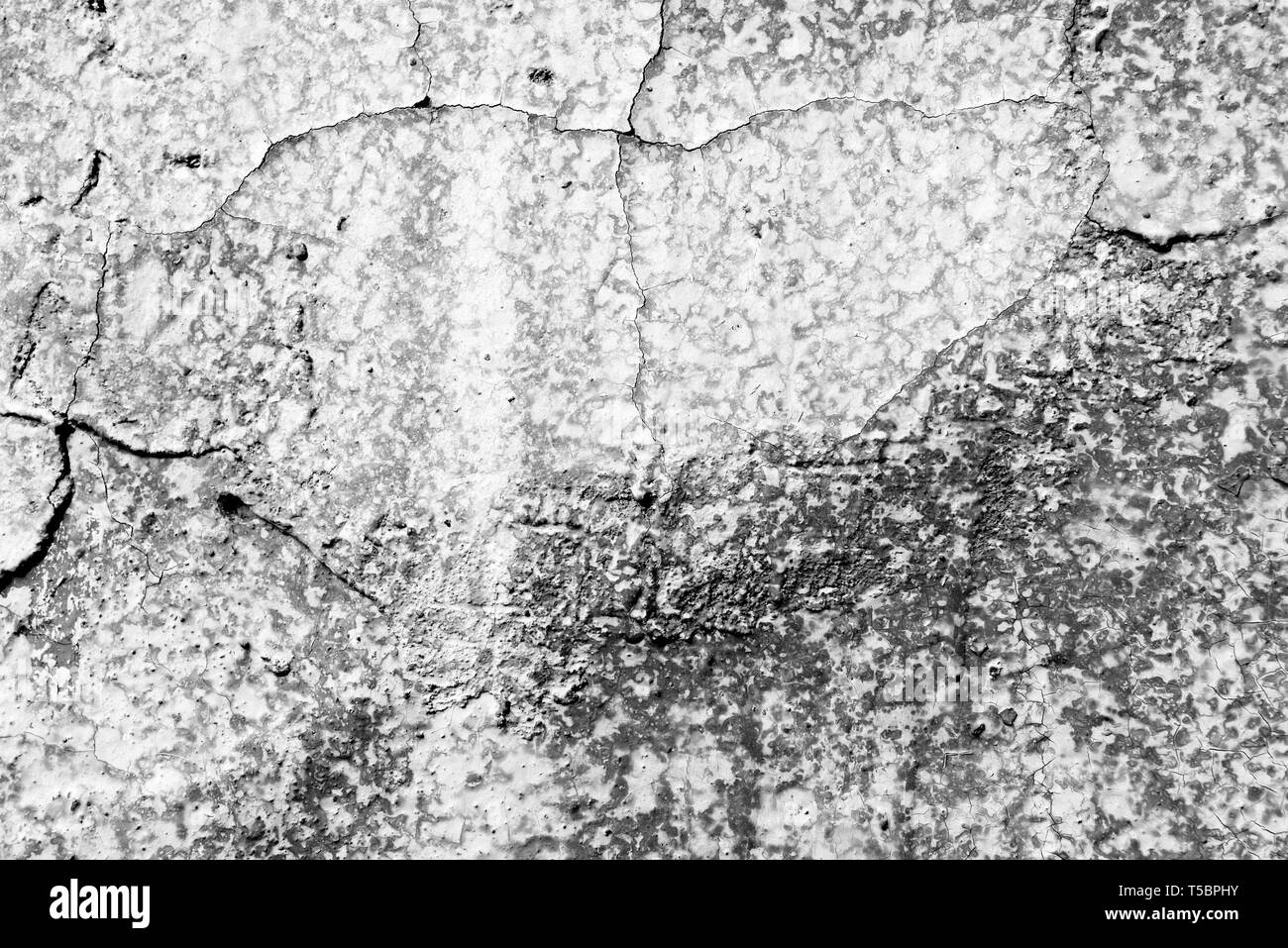 Old painted wall background texture close up. Black and white Stock ...