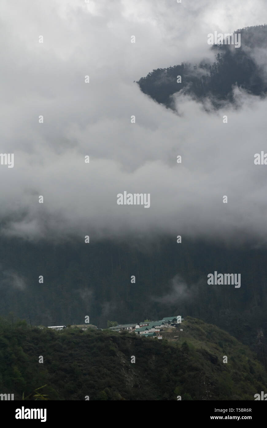 Sureal view of lachen Town from road ,Sikkim,India Stock Photo - Alamy